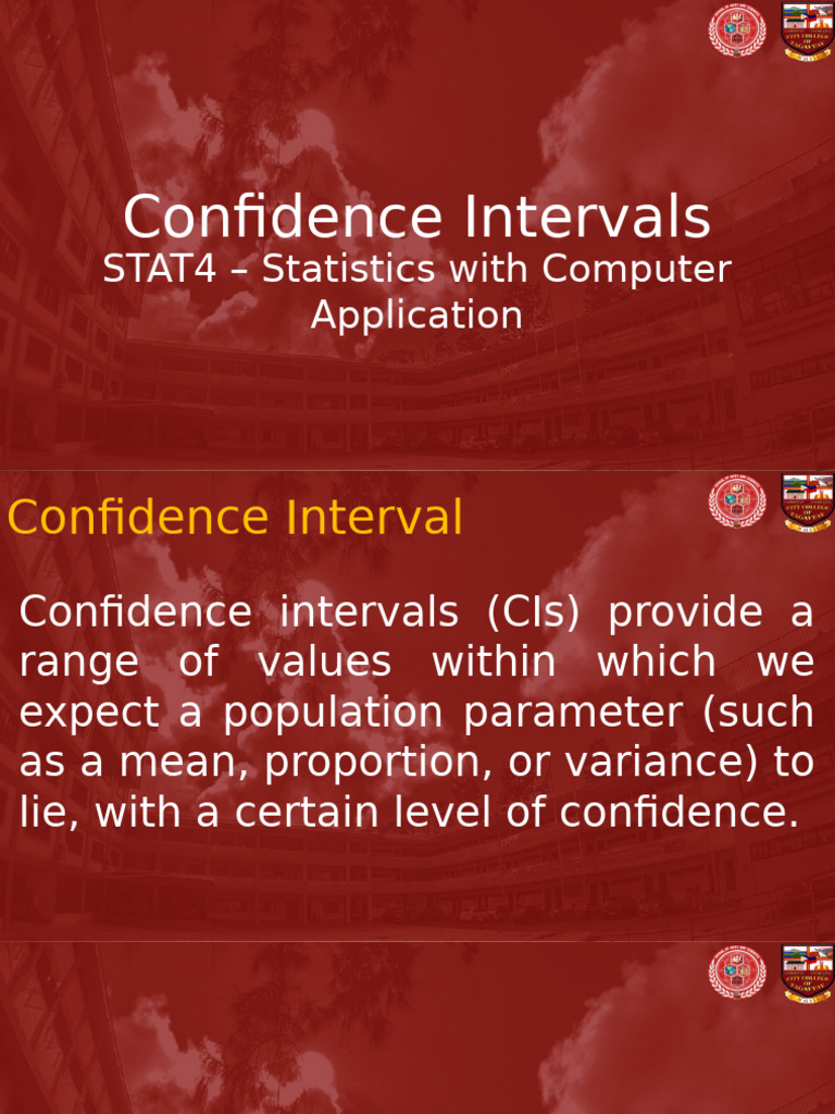 Stat4-Confidence-Intervals | PDF | Confidence Interval | Standard Deviation