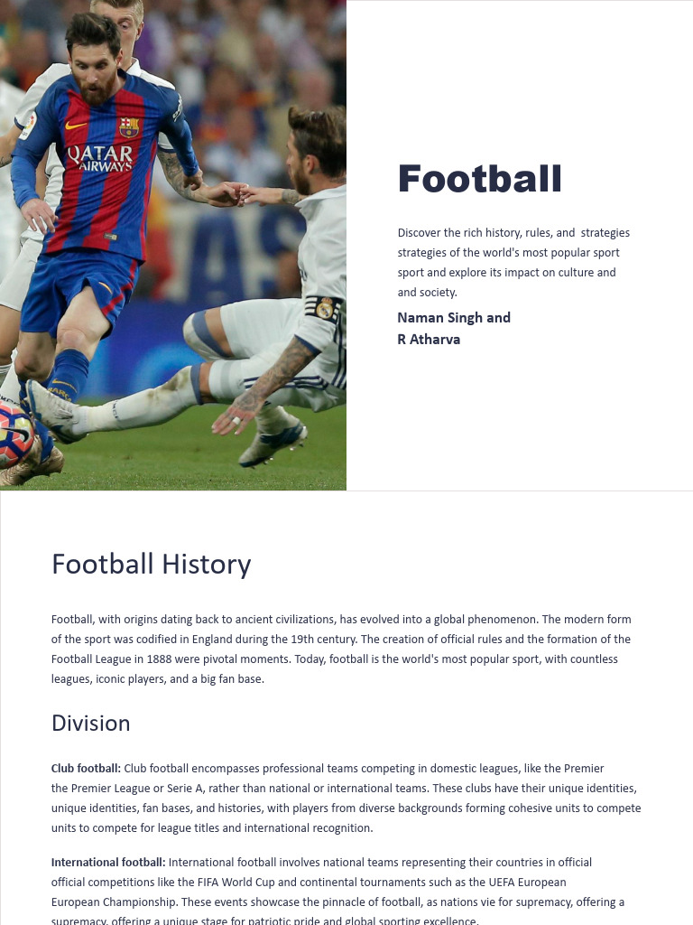 Football | PDF | Sport Variants | Athletic Sports