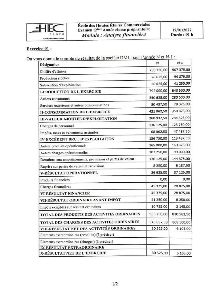 Exos supplémentaires | PDF