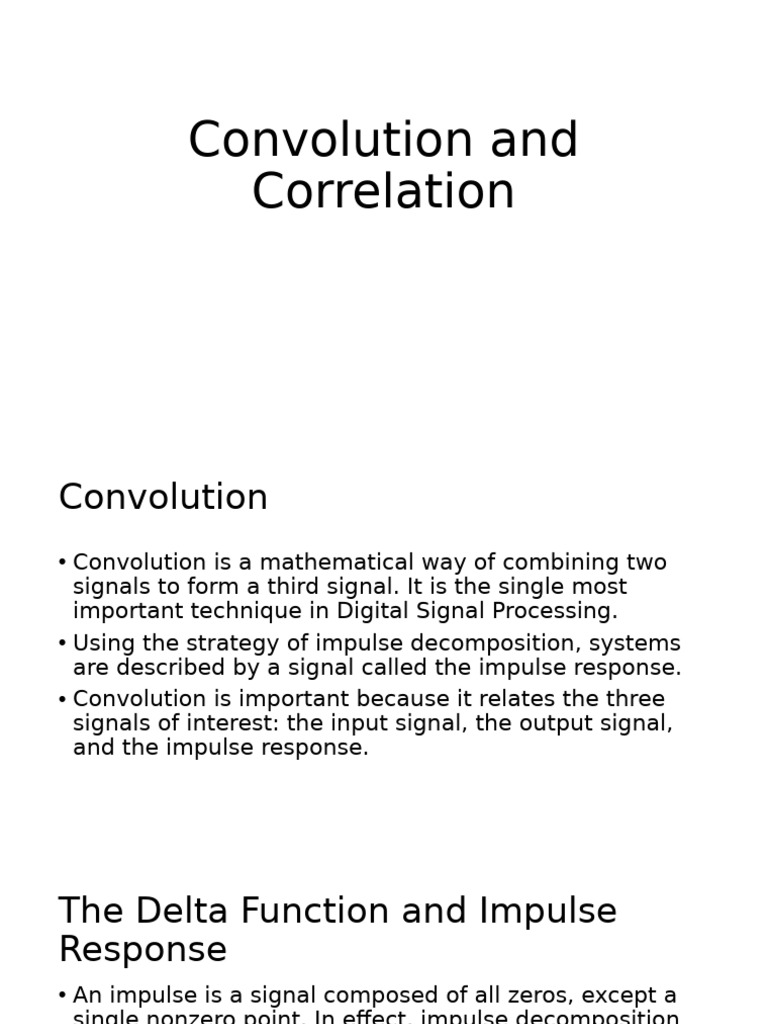 Lecture 4 Convolution And Correlation Pdf