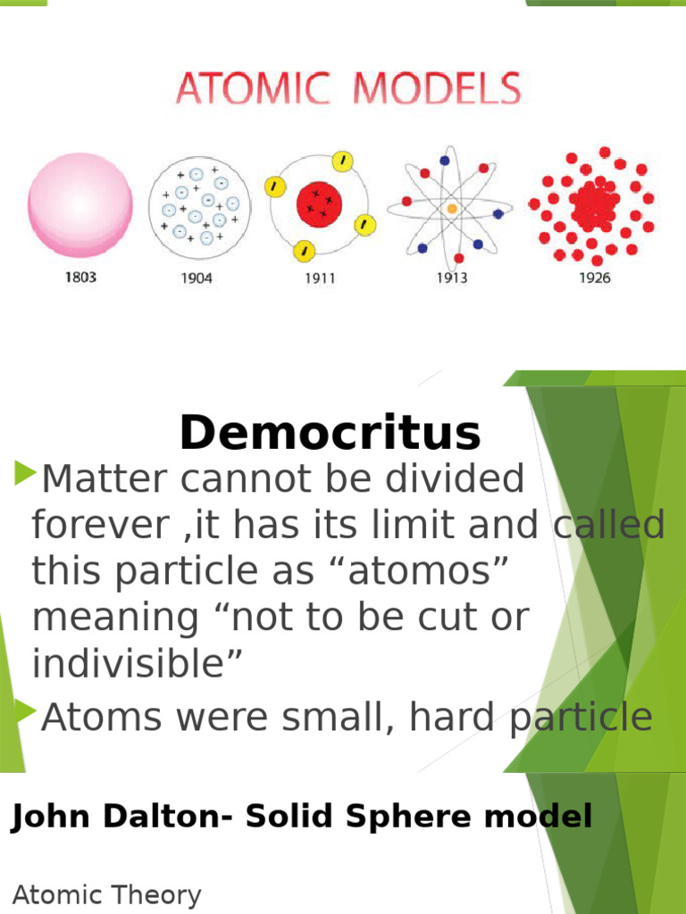 Atomic Models Summary | PDF | Electron | Atomic Orbital