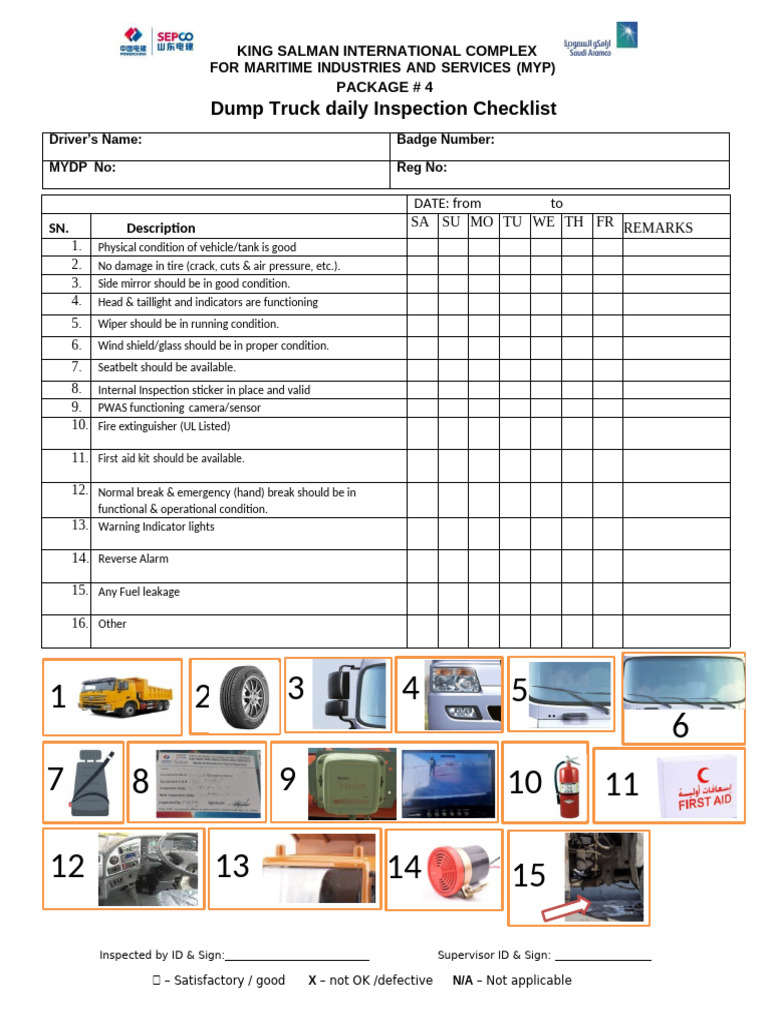 Telehandler Daily Inspection Checklist | PDF