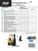 Telehandler Updated Daily Inspection Checklist | PDF