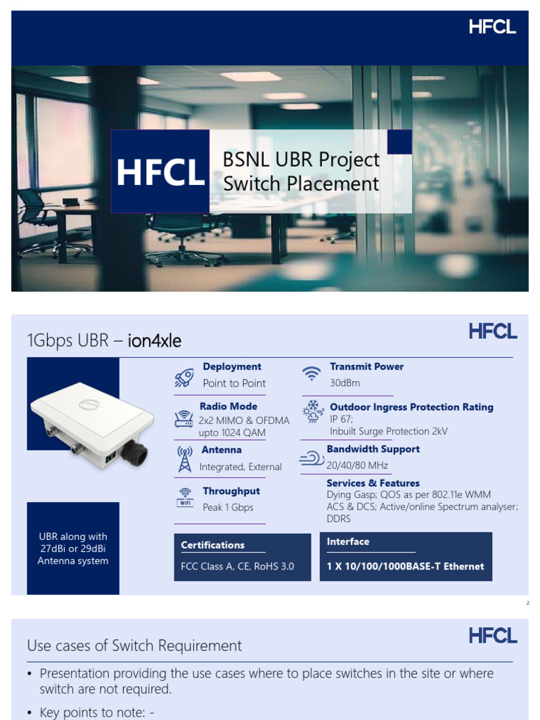 UBR Project Switch Planner PPT-v2 | PDF | Network Switch | Ethernet