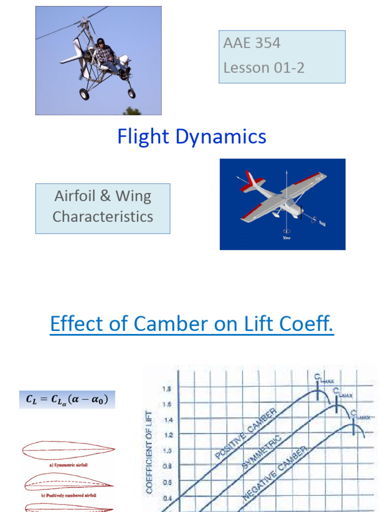 Lec 01-2 - Airfoil and Wing Characteristics | PDF | Drag (Physics ...