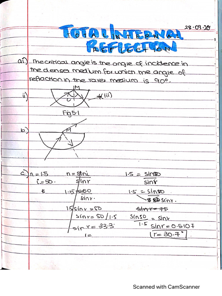Physics HW TIR | PDF