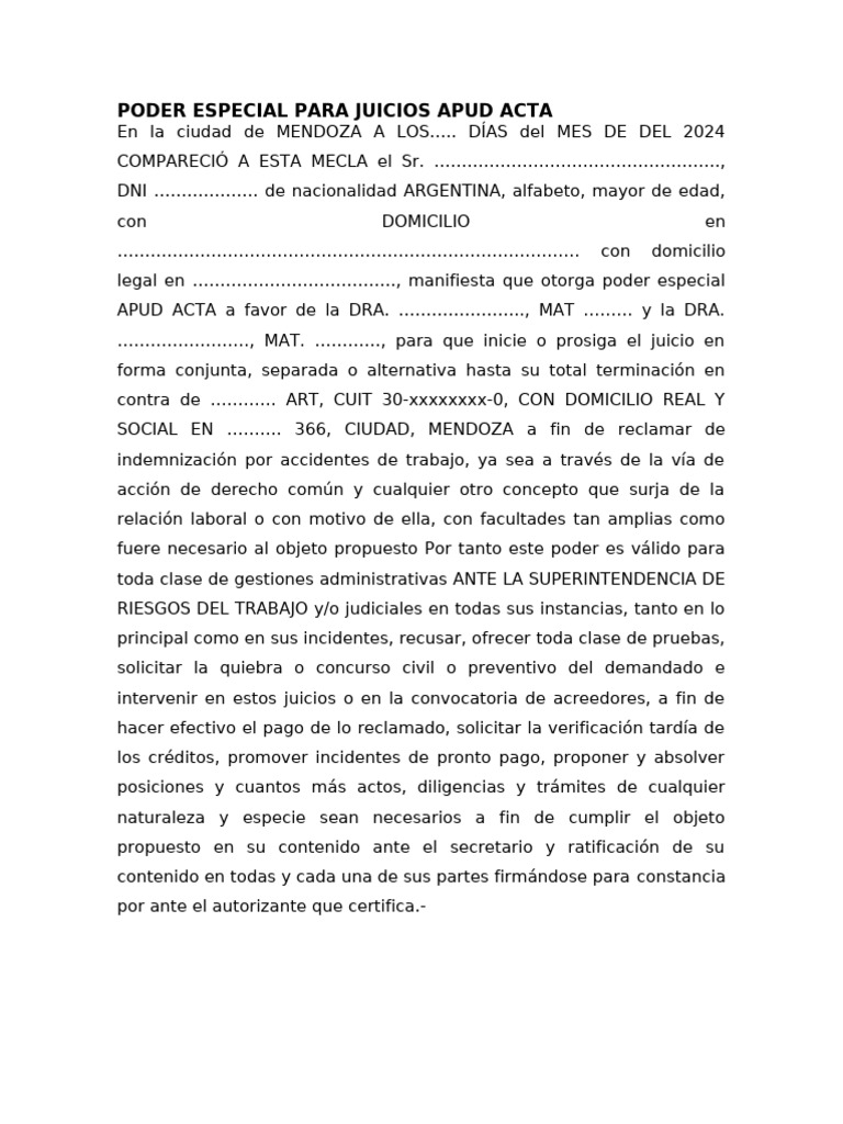 Modelo Apud Acta | PDF