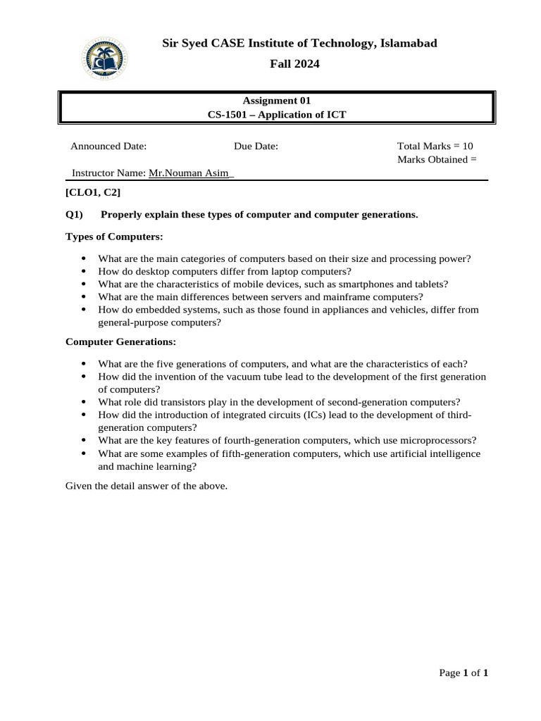 App ICT Assignment 01 | PDF