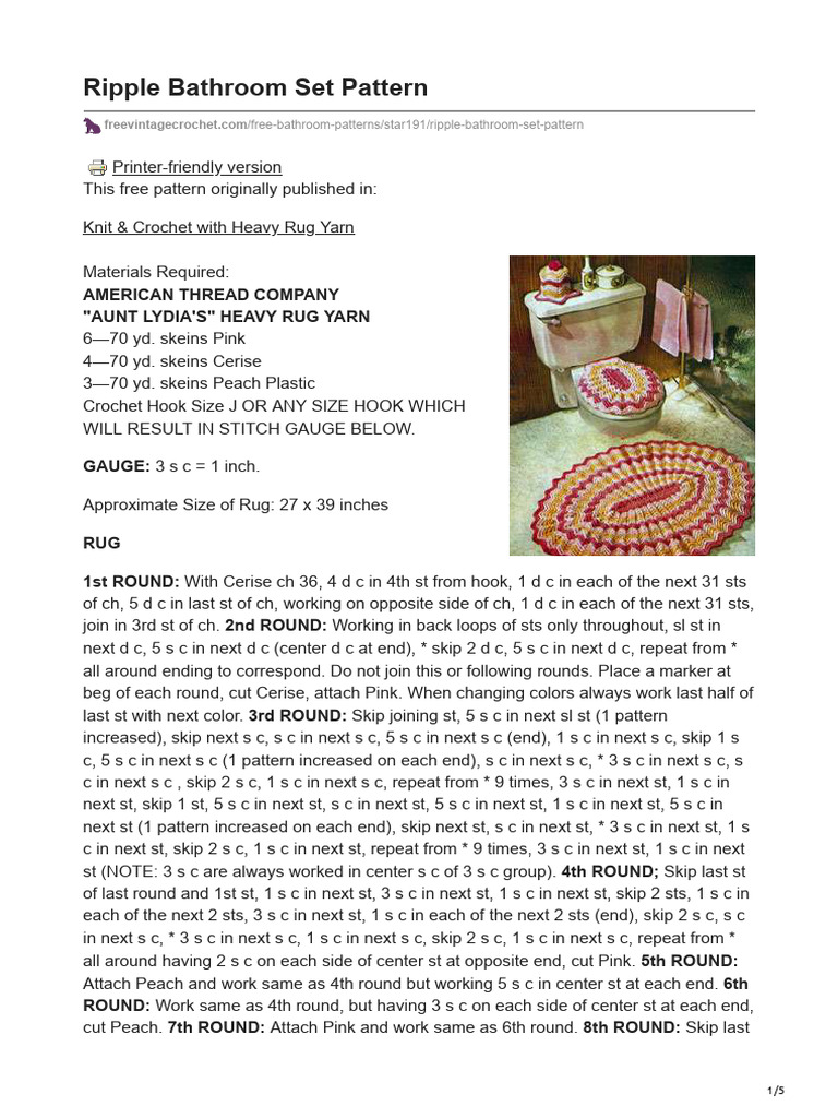 freevintagecrochet.com-Ripple Bathroom Set Pattern_compressed.pdf | PDF ...