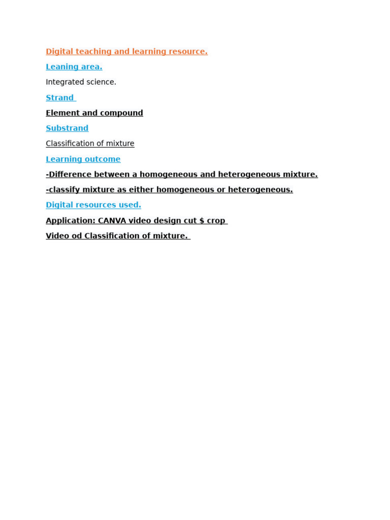 Digital Learning Resource | PDF