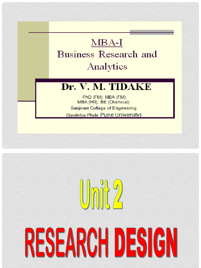 Unit 2. Business Research & Analytics VMT | PDF | Hypothesis | Quantitative Research