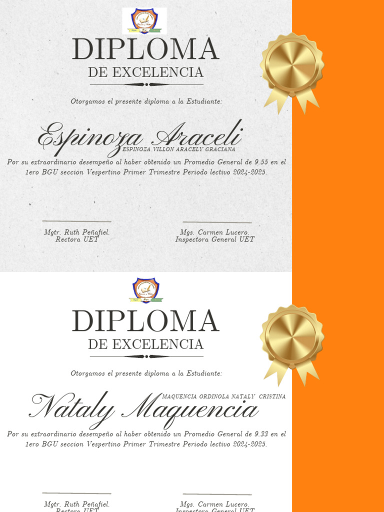 Diplomas de Excelencia Académica | PDF
