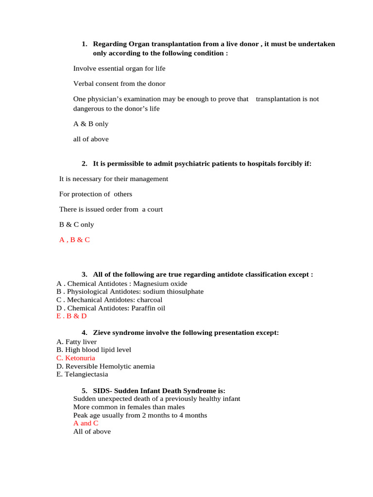 Forensic-final-exam | PDF | Diseases And Disorders | Medical Specialties