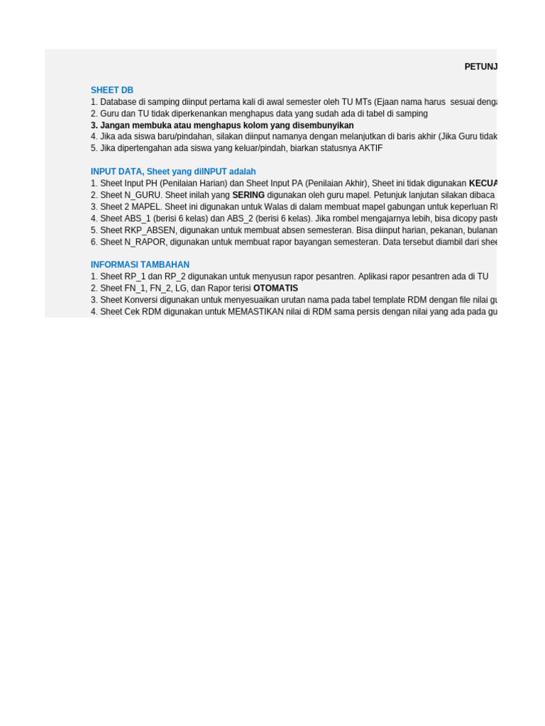 2425 - Master Nilai - 4.0 Mapel Khot Imla Kelas 8 A, B, C | PDF