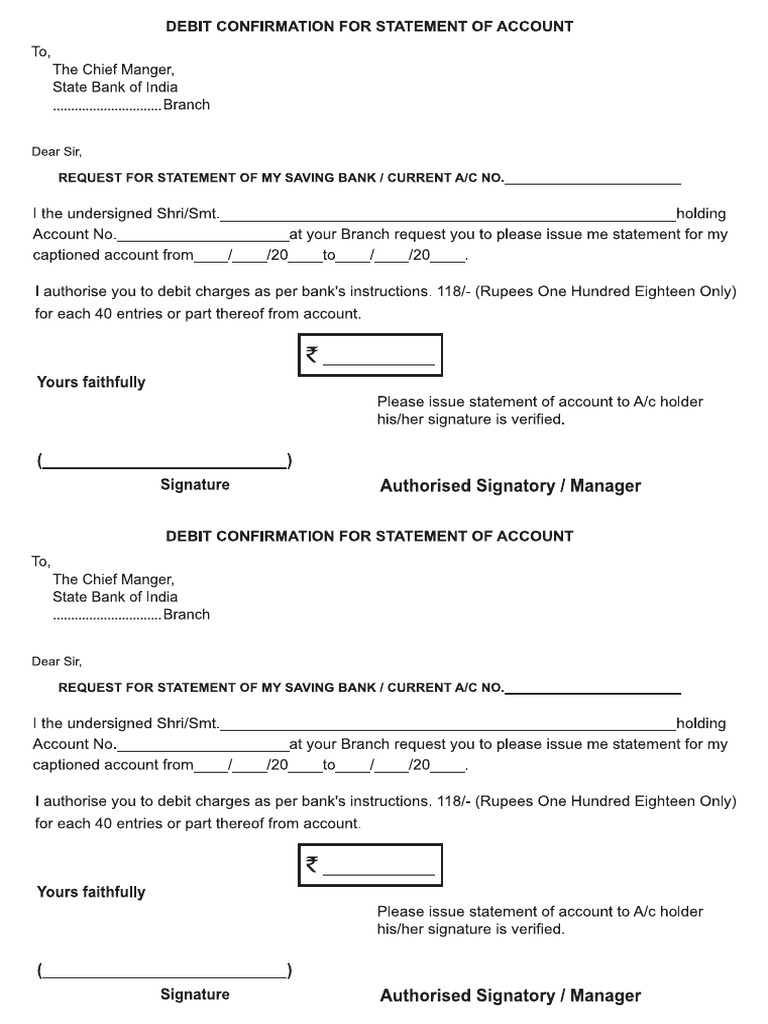 Debit Confirmation For Statement of Account2 | PDF