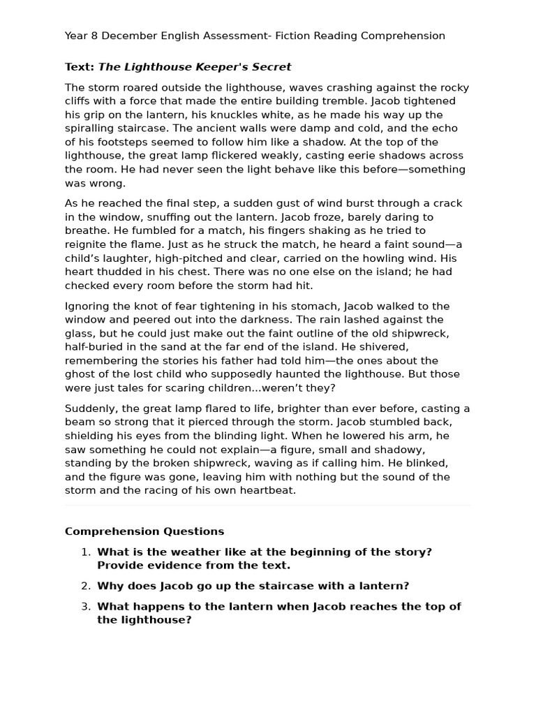 Year 8 Decemeber Assessment | PDF