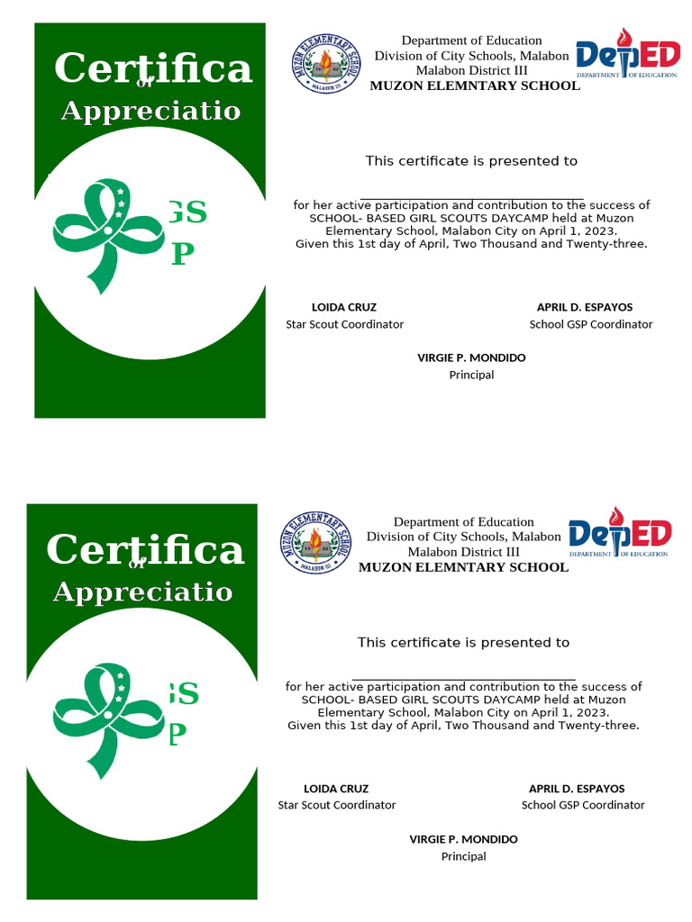 Certificate GSP 2023 | PDF