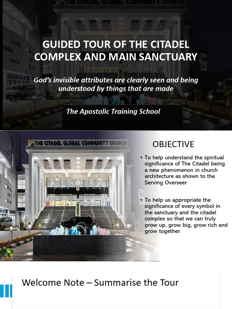GUIDED TOUR OF THE CITADEL PRESENTATION Draft 2 | PDF | Trinity | God