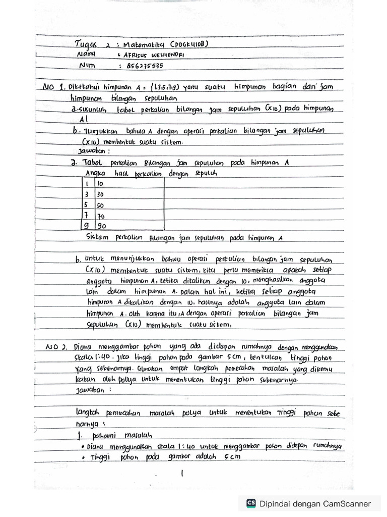 Tugas 2 MTK AFRISUS | PDF