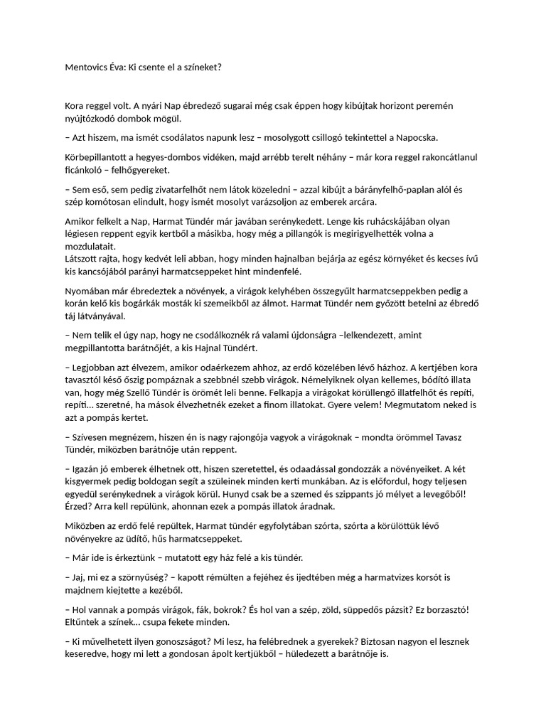 Mese 1. Hét | PDF