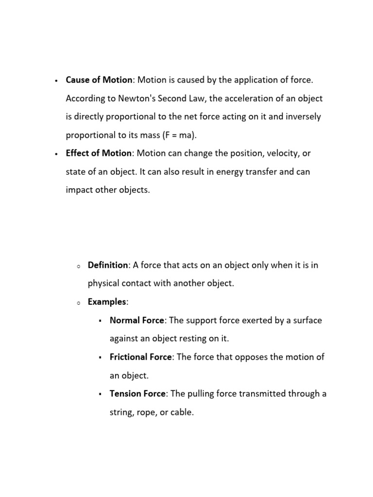 2623 - WEEK 5 Causes and Effects of Motion | PDF | Force | Friction