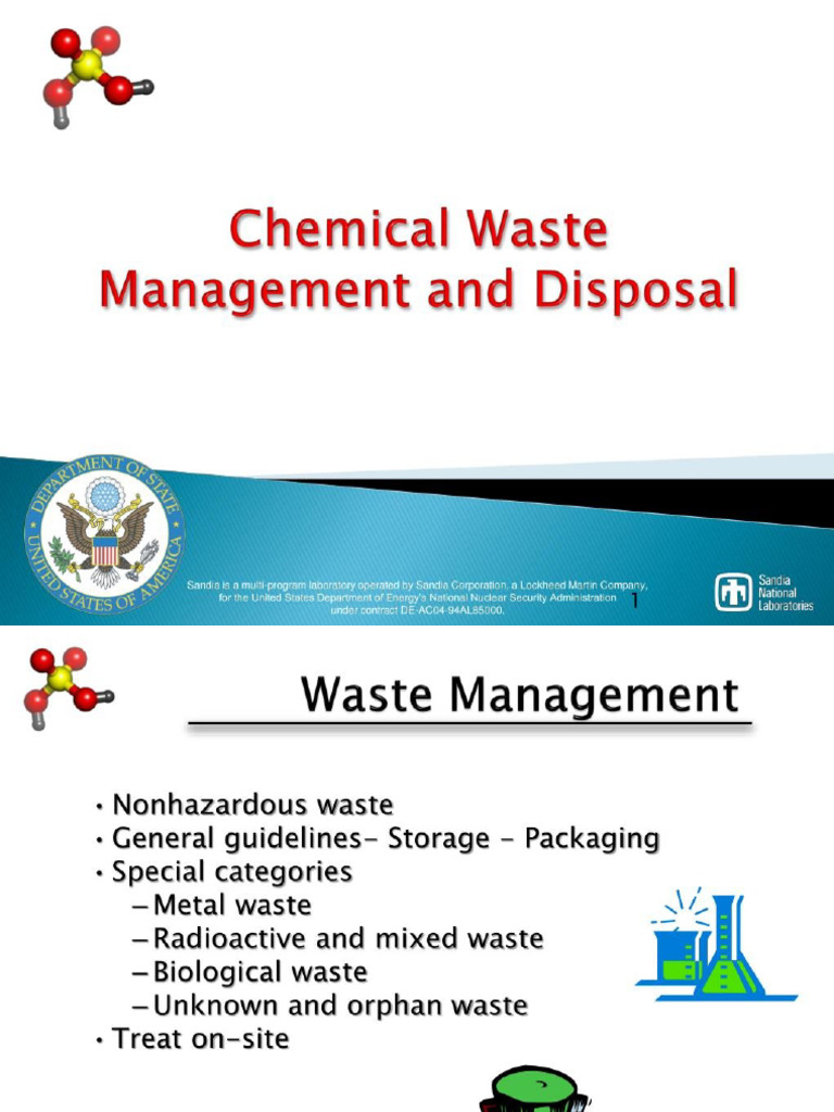 Chemical Waste Management-Laboratory | PDF