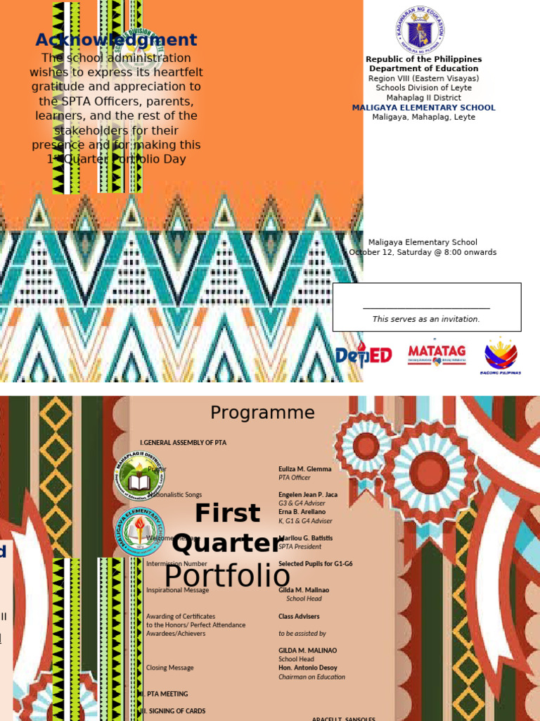 1st Quarter Portfolio Day Invitation | PDF