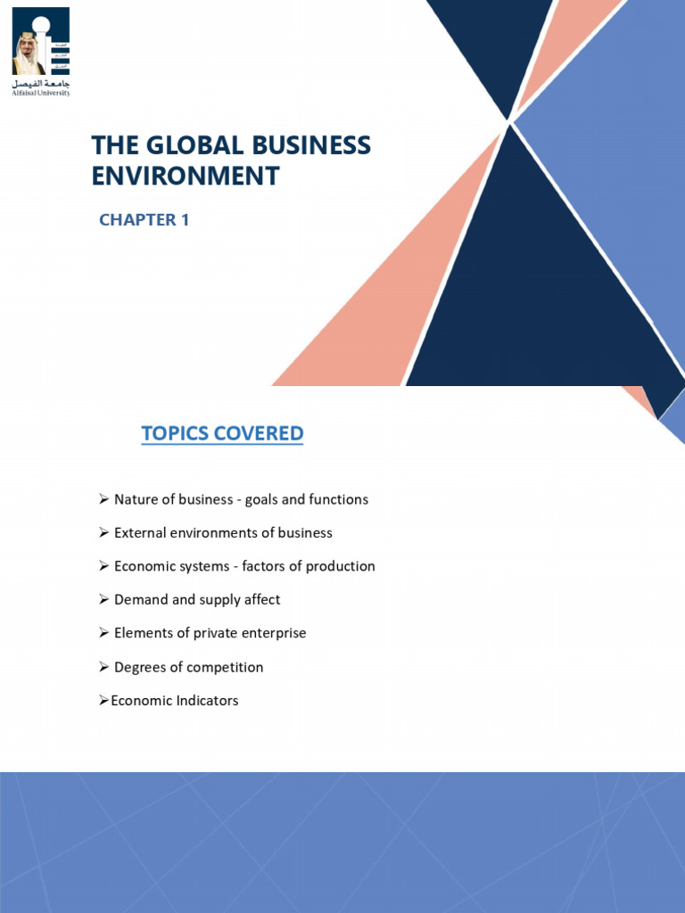 PBUS101-Ch1-The Global Business Environment | PDF | Inflation | Gross ...