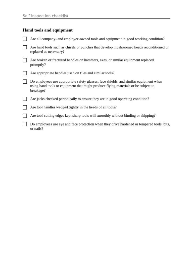 Handtools Equipment | PDF