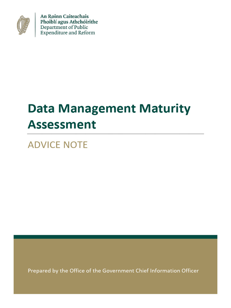 Data Management Maturity Assessment Advice Note | PDF | Governance | Data