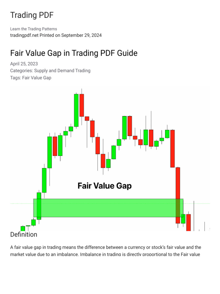 Fair Value Gap Trading Strategies Guide | PDF | Technical Analysis ...
