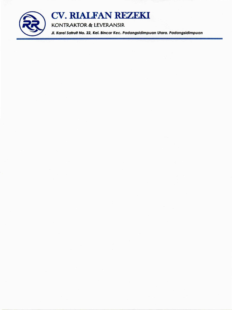 KOP SURAT CV RIALFAN | PDF