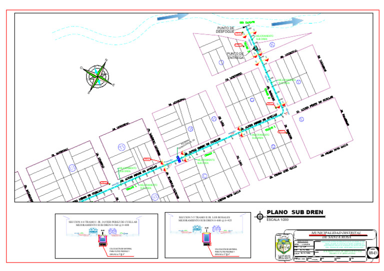 8.- PLANO SUB DREN CANAL - A2 | PDF