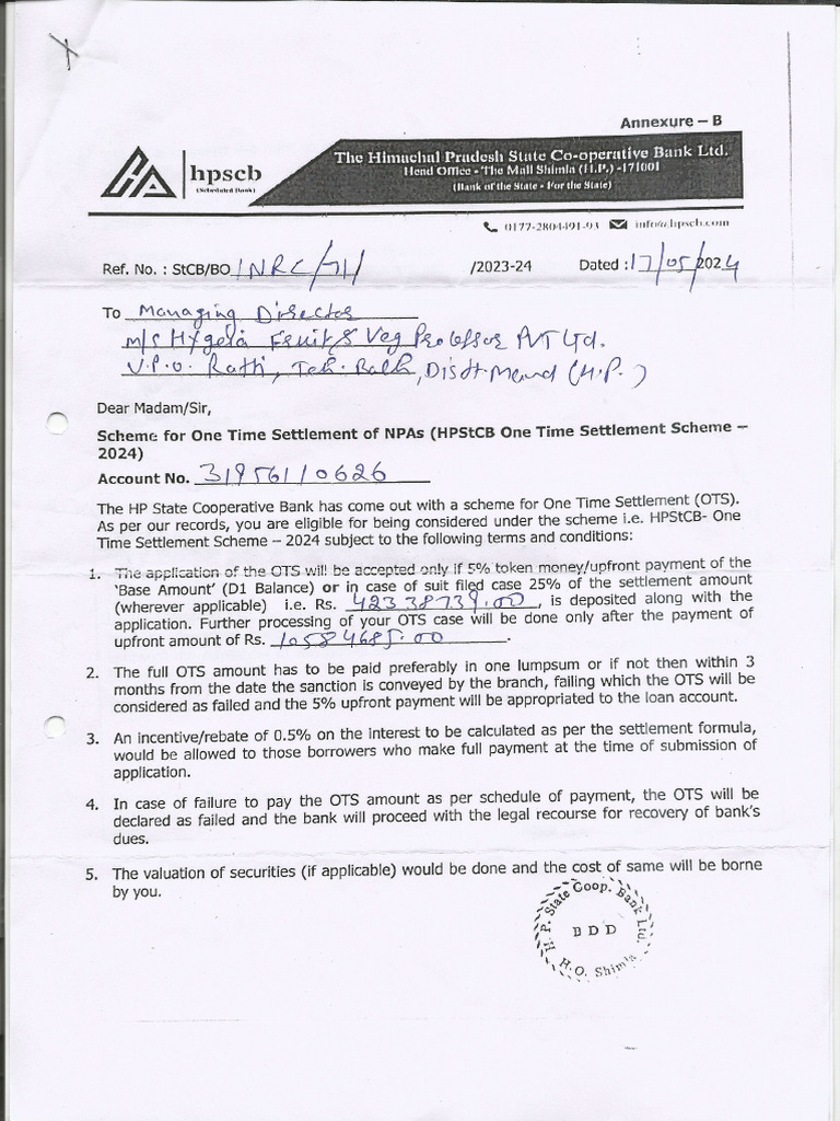 OTS Letter Hygeia 2024 | PDF