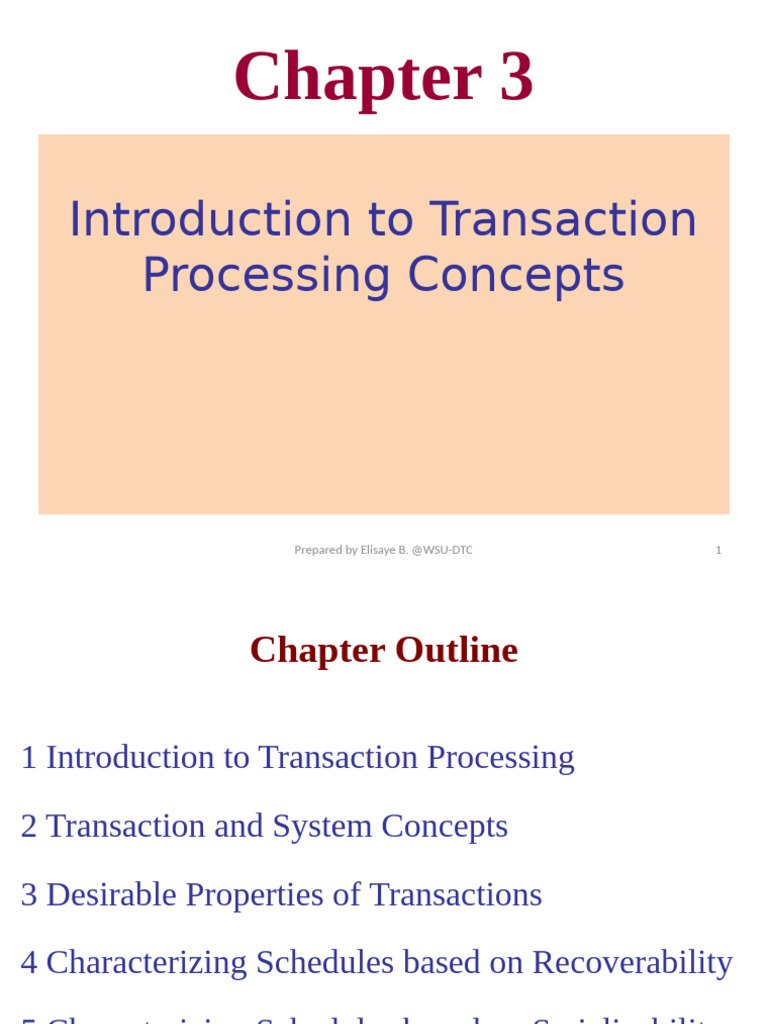 Chapter 3 | PDF | Database Transaction | Distributed Computing