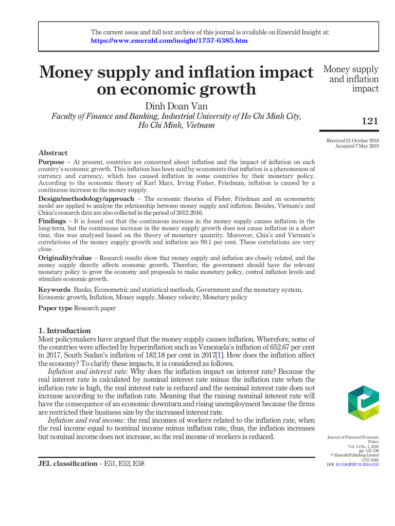Money Supply and Inflation Impact On Economic Growth | PDF | Inflation ...