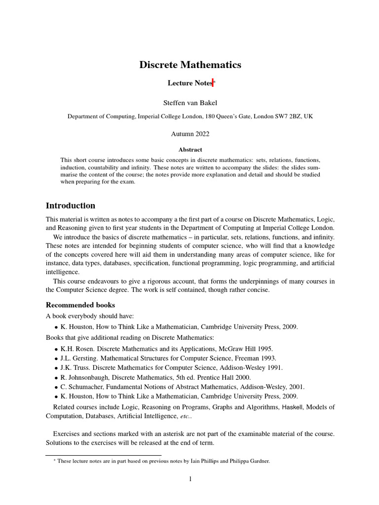 Discrete Maths | PDF | Mathematical Proof | Set (Mathematics)