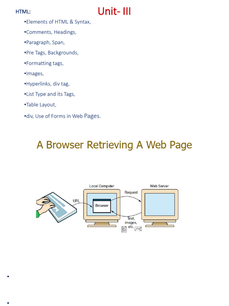 Internet Programming (IP) Unit 03 | PDF | Html Element | Html