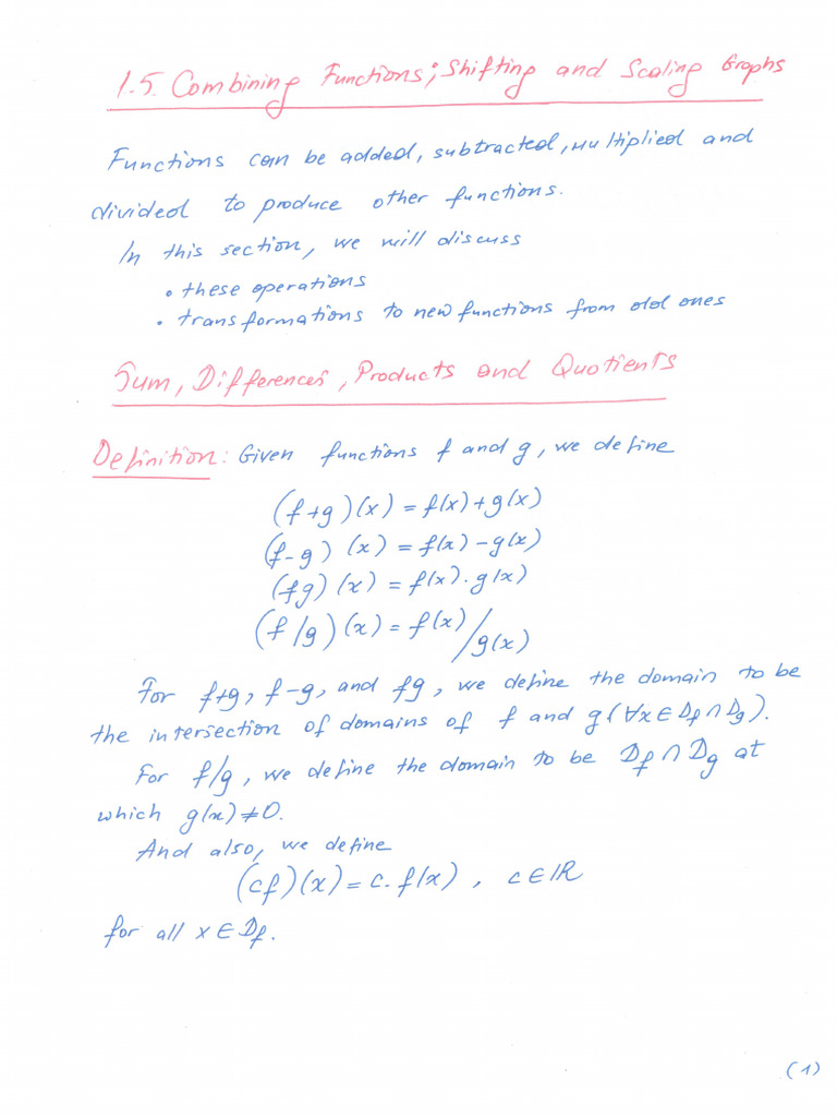 MATH 1131 Week 2 Lecture Notes | PDF