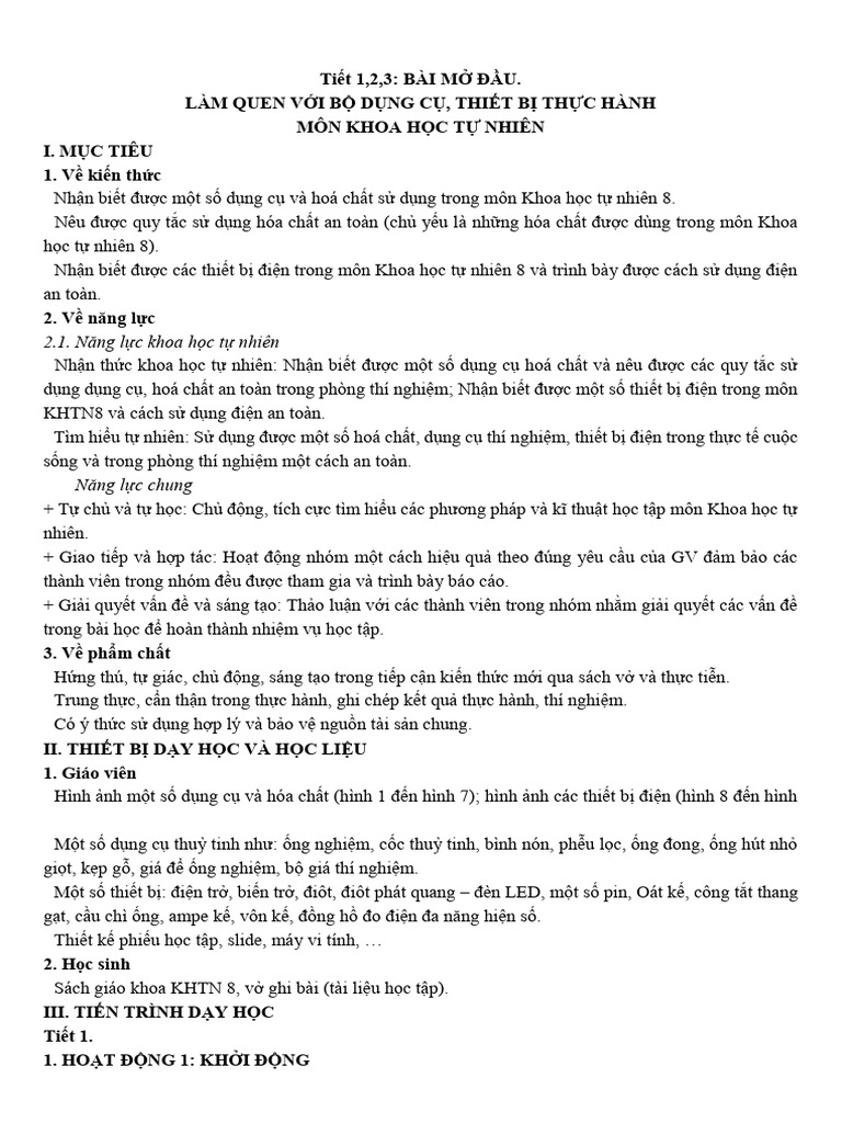 KHTN Lý 8 2023-2024 | PDF