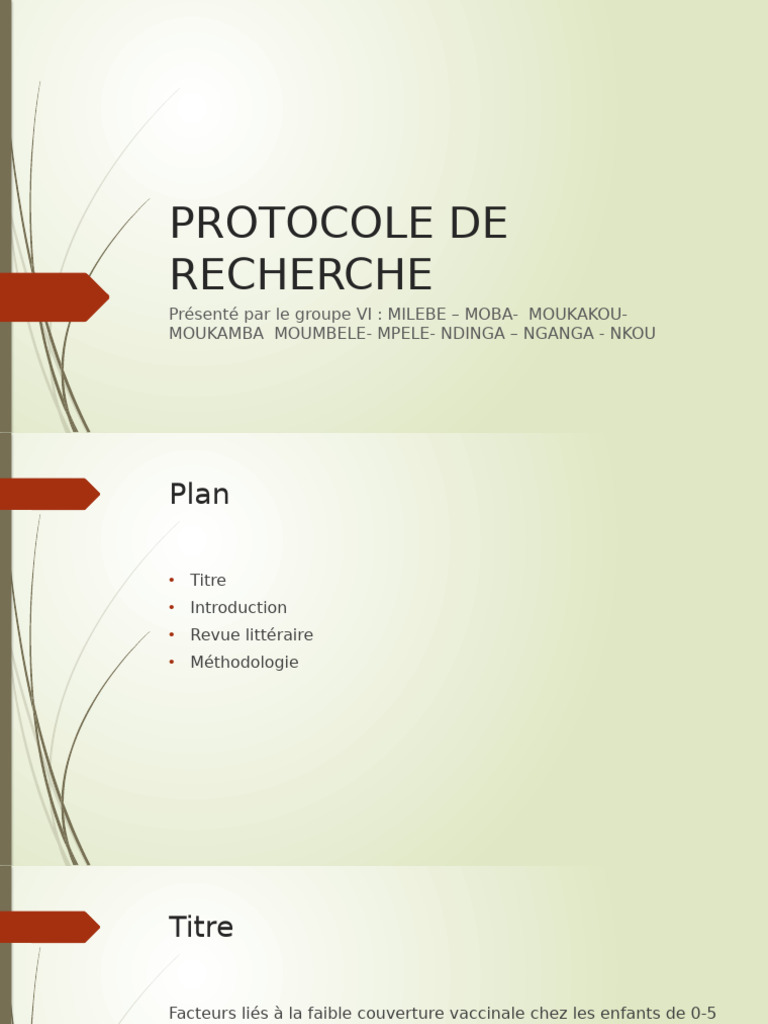 Facteurs de Faible Vaccination à Mbamou | PDF | Vaccination | Santé publique