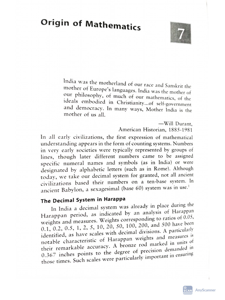 3.1 Origin of Mathematics | PDF