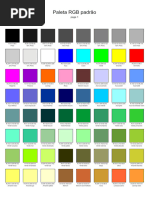 Tabela de Códigos de Cores RGB | PDF | Modelo de cores RGB | Cor