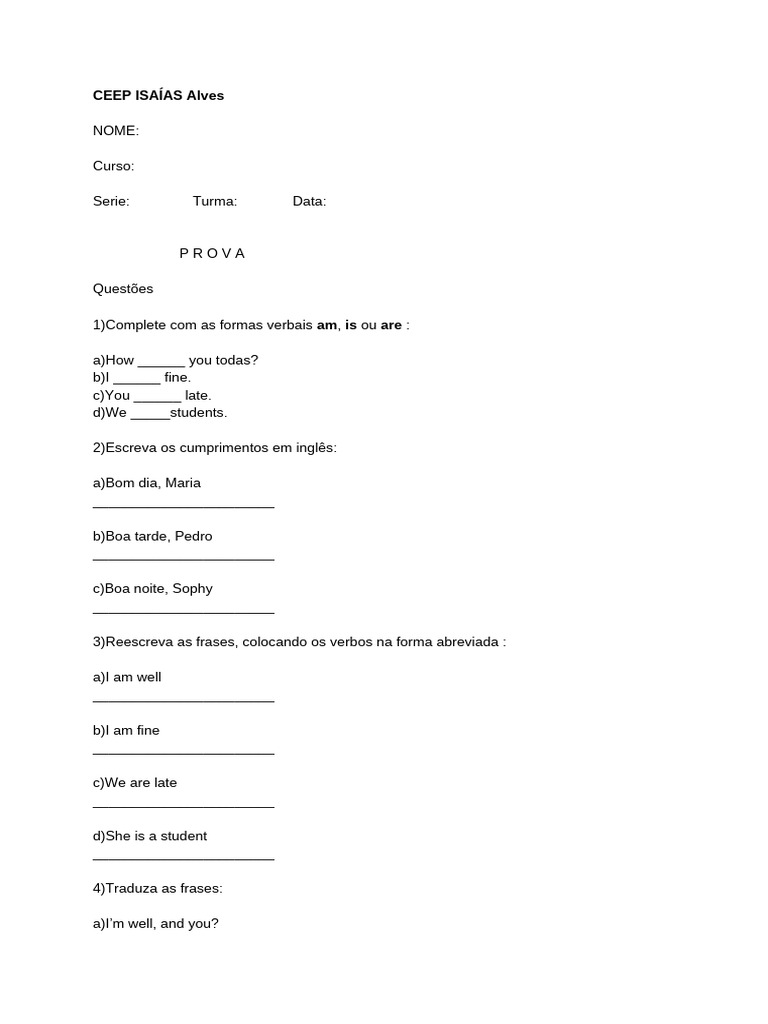 English Language Practice Exercises Pdf