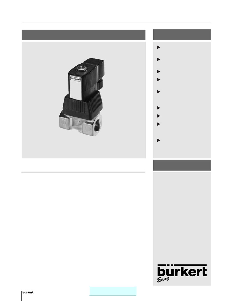Burkert DS 6221 EU | PDF | Valve | Electrical Connector