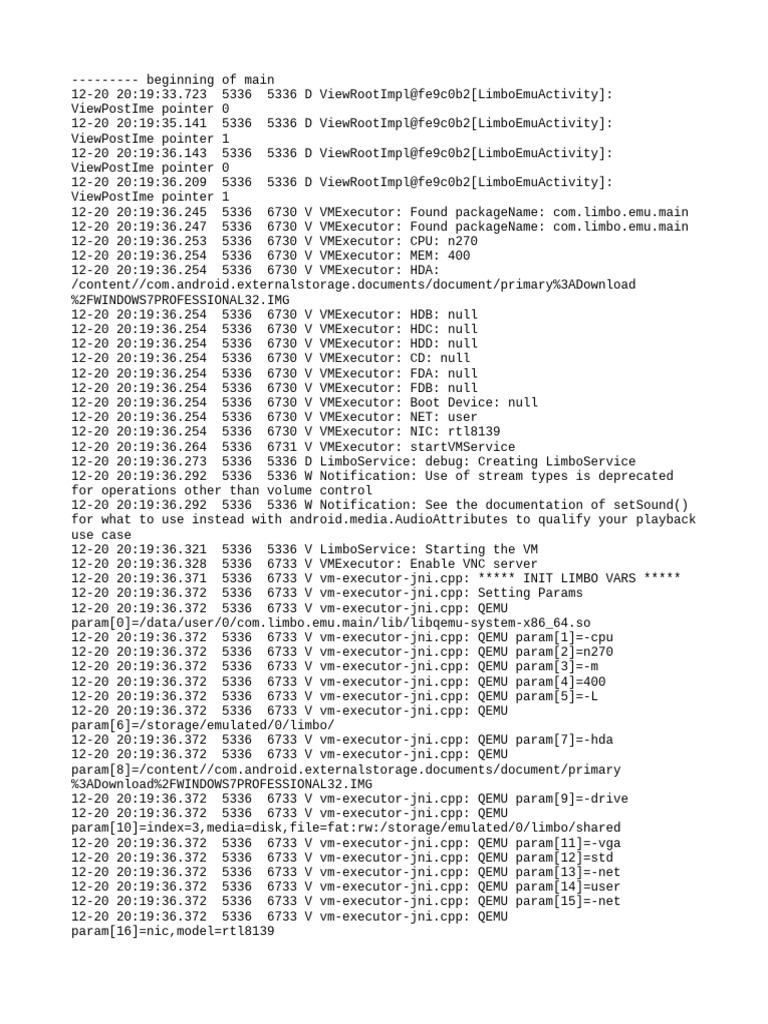 Limbo Log | PDF | Computing Platforms | System Software
