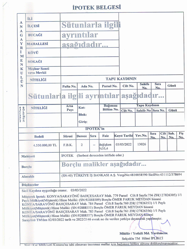 Sarayönü İşbank İpotek | PDF