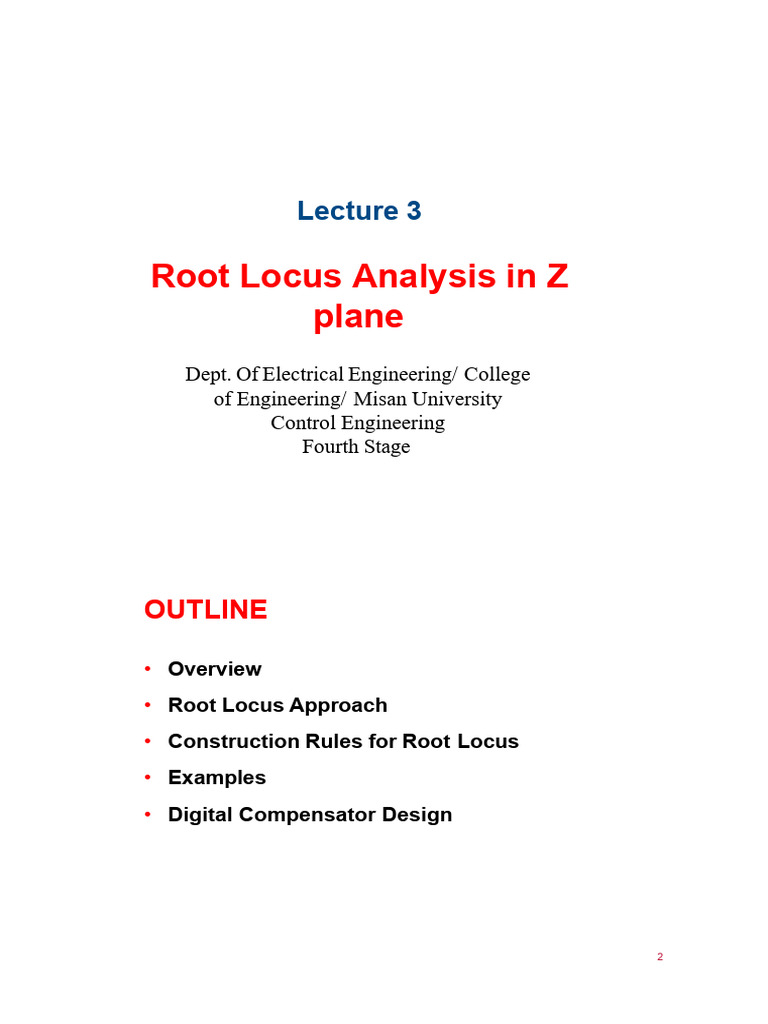lecture 3 | PDF | Control Theory | Applied Mathematics