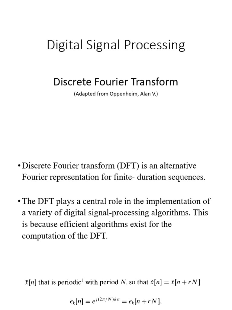 DFT & Convolution for DSP Experts | PDF | Discrete Fourier Transform ...