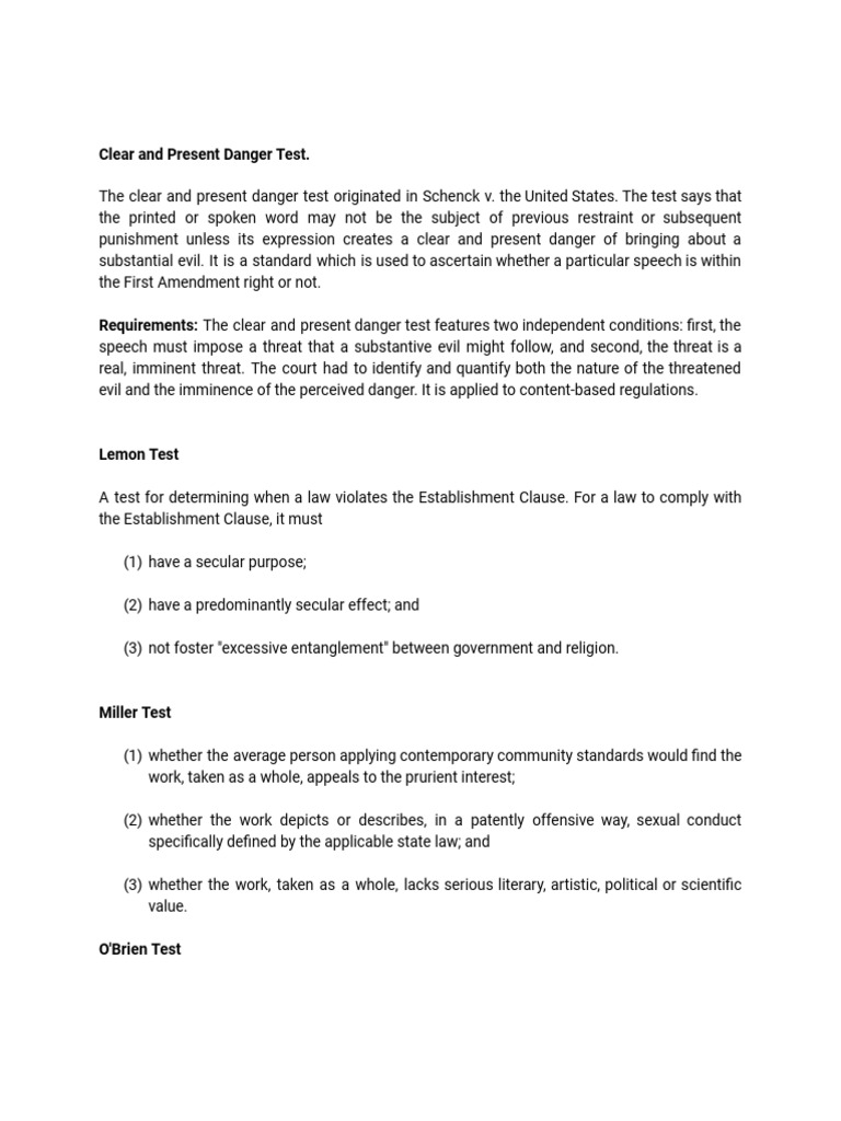 TESTS-BOR | PDF | Strict Scrutiny | Intermediate Scrutiny